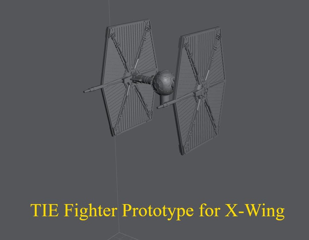 TIE Fighter Prototype for Star Wars X-wing or Display Resin 3D Printed ...