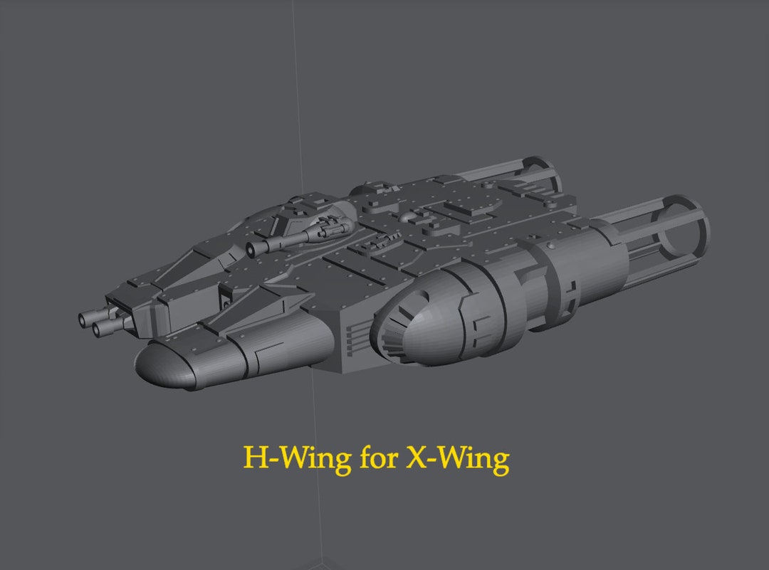 H-wing for Star Wars X-wing or Display - Resin 3D Printed - Etsy
