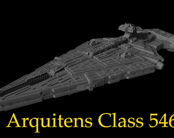 Damaged/misprinted Model Arquitens Class 546 for Star Wars Armada or ...