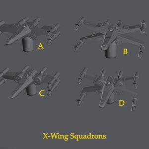Rebellion X-wing Squadrons for Star Wars Armada or Display - Resin 3D ...