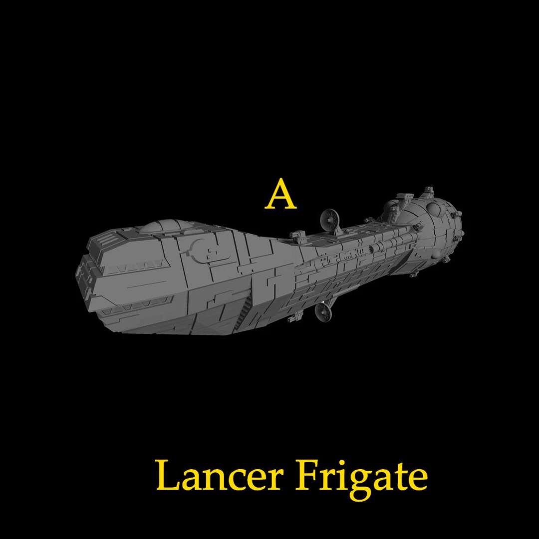 Lancer Frigate for Star Wars Armada or Display - Resin 3D Printed, 2 ...