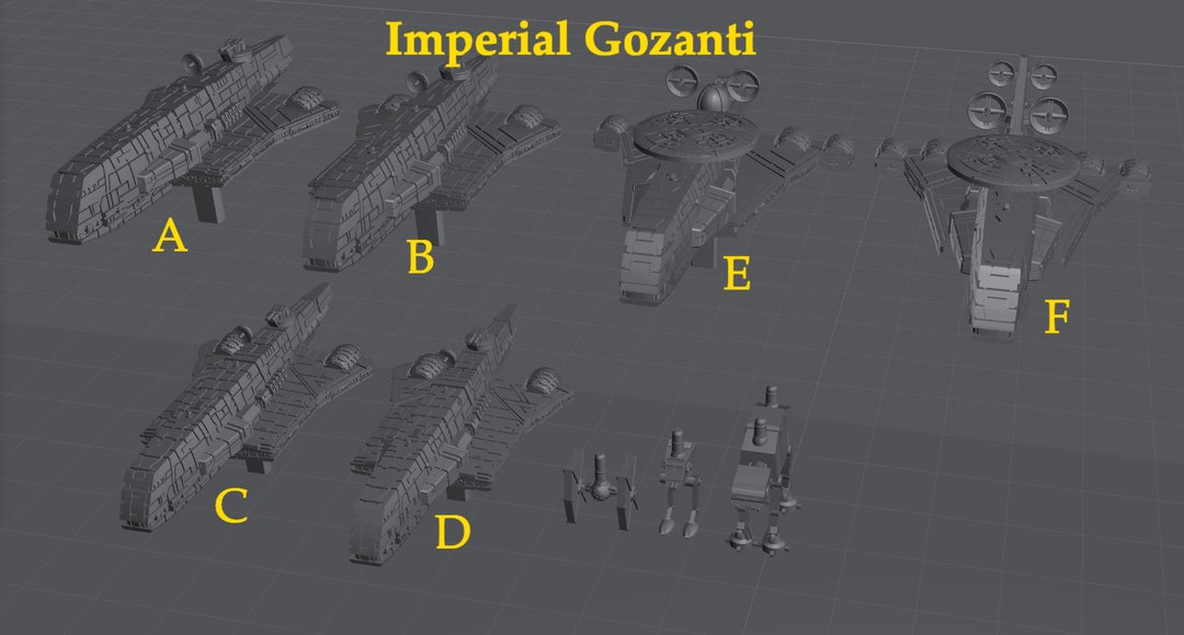 Gozanti Imperial Class Cruiser for Star Wars Armada or Display - Etsy