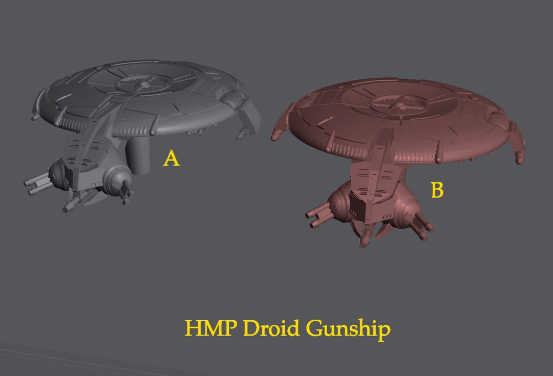 CIS HMP Droid Gunship for Star Wars Armada or Display - Resin 3D ...