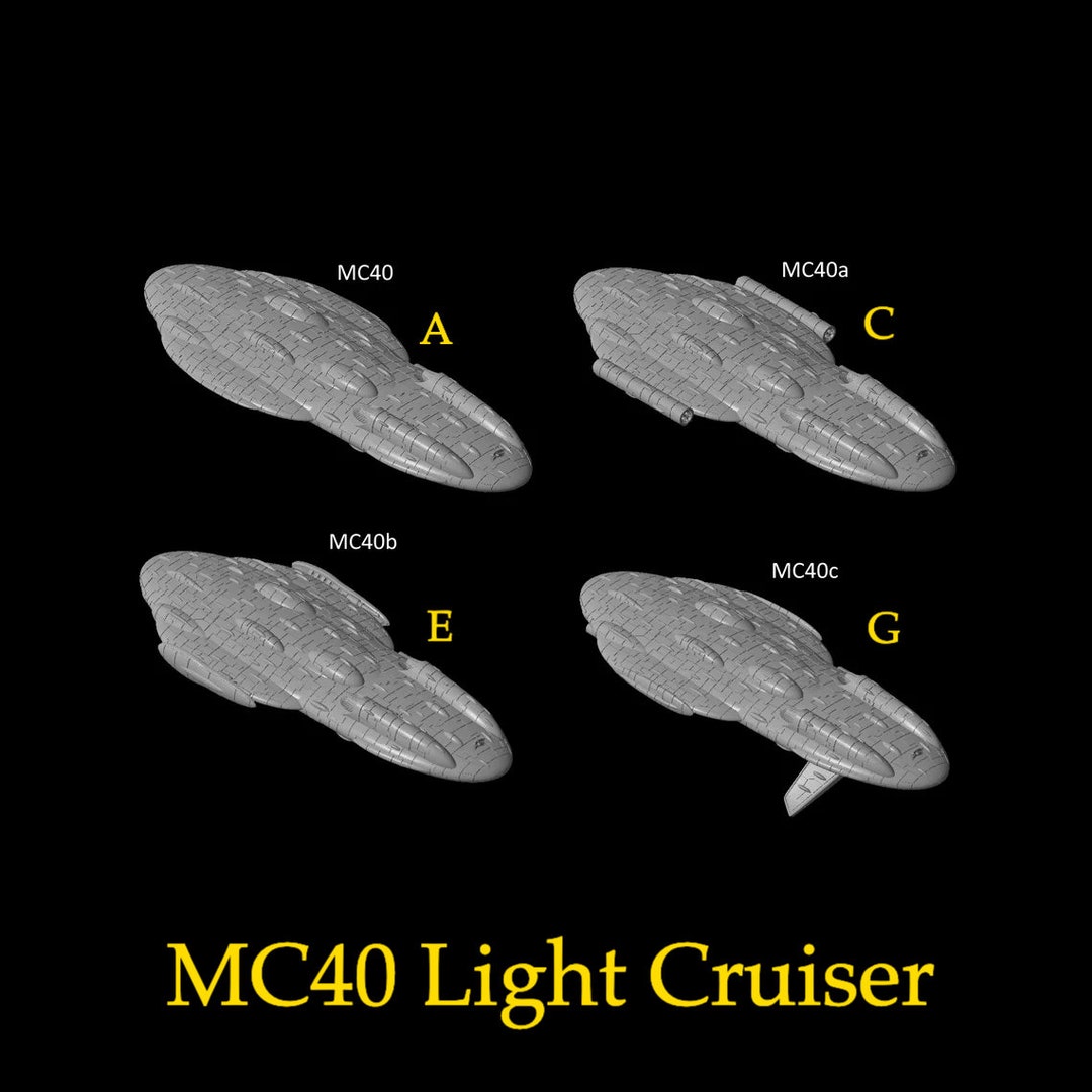 MC40 Light Cruiser for Star Wars Armada or Display - Resin 3D Printed ...