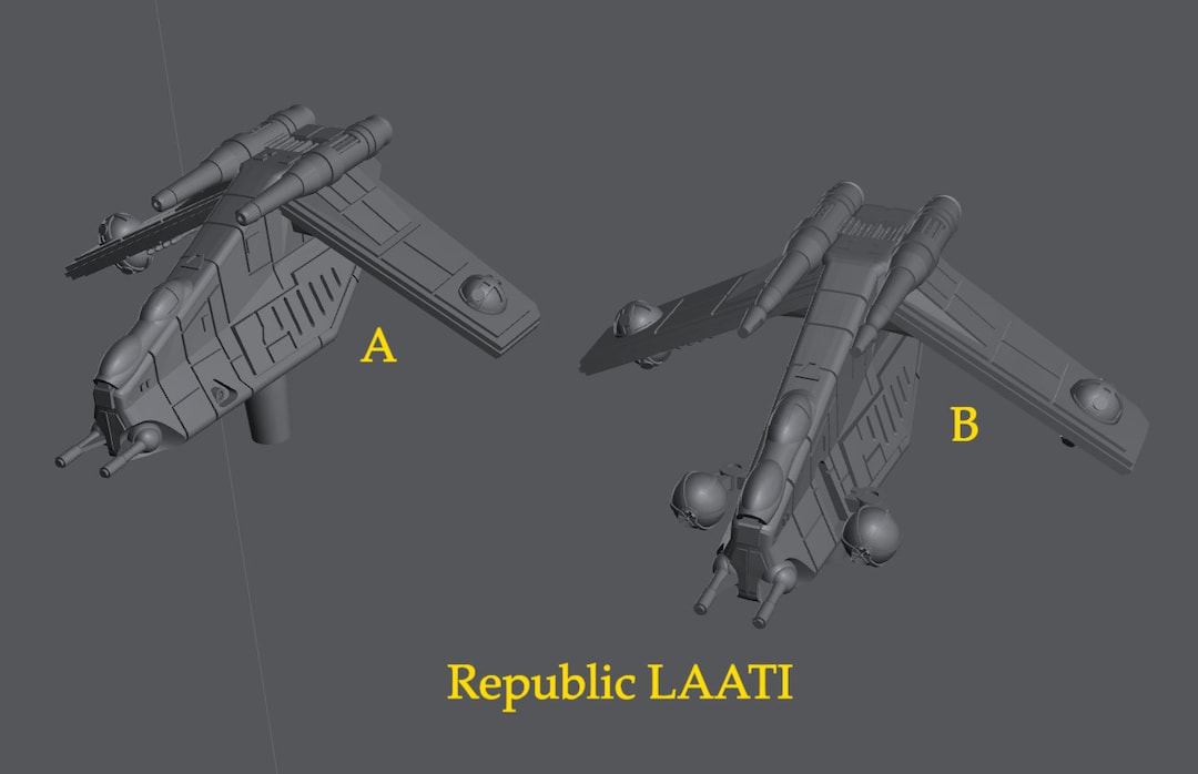 Republic LAATI Ship for Star Wars Armada or Display - Resin 3D Printed ...