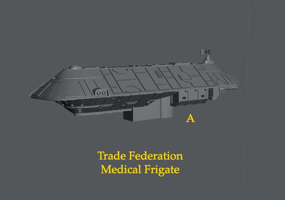 Trade Federation Medical Frigate for Star Wars Armada or Display ...