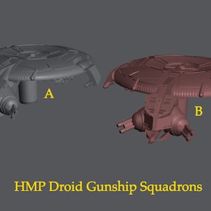 CIS HMP Droid Gunship Squadrons for Star Wars Armada or Display Resin ...