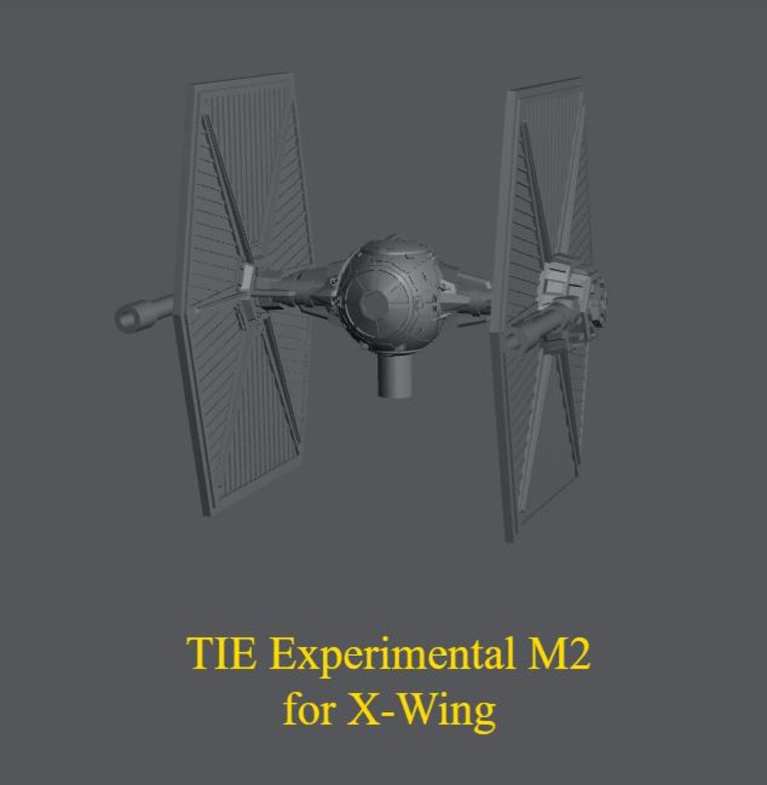 TIE Experimental M2 for Star Wars X-wing or Display - Resin 3D Printed ...