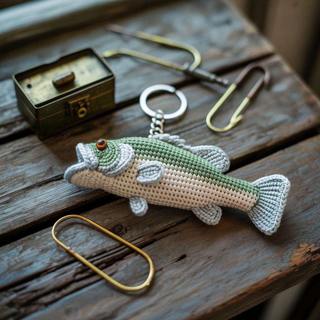 Crochet Bass Keychain Pattern: Fish Amigurumi With Bobber (PDF Pattern ...