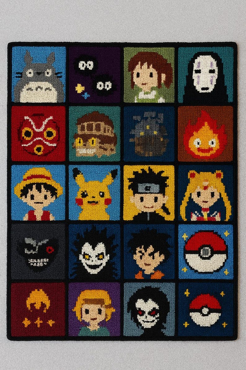 Crochet Blanket Pattern – Anime Patchwork PDF + Word Digital Download ...