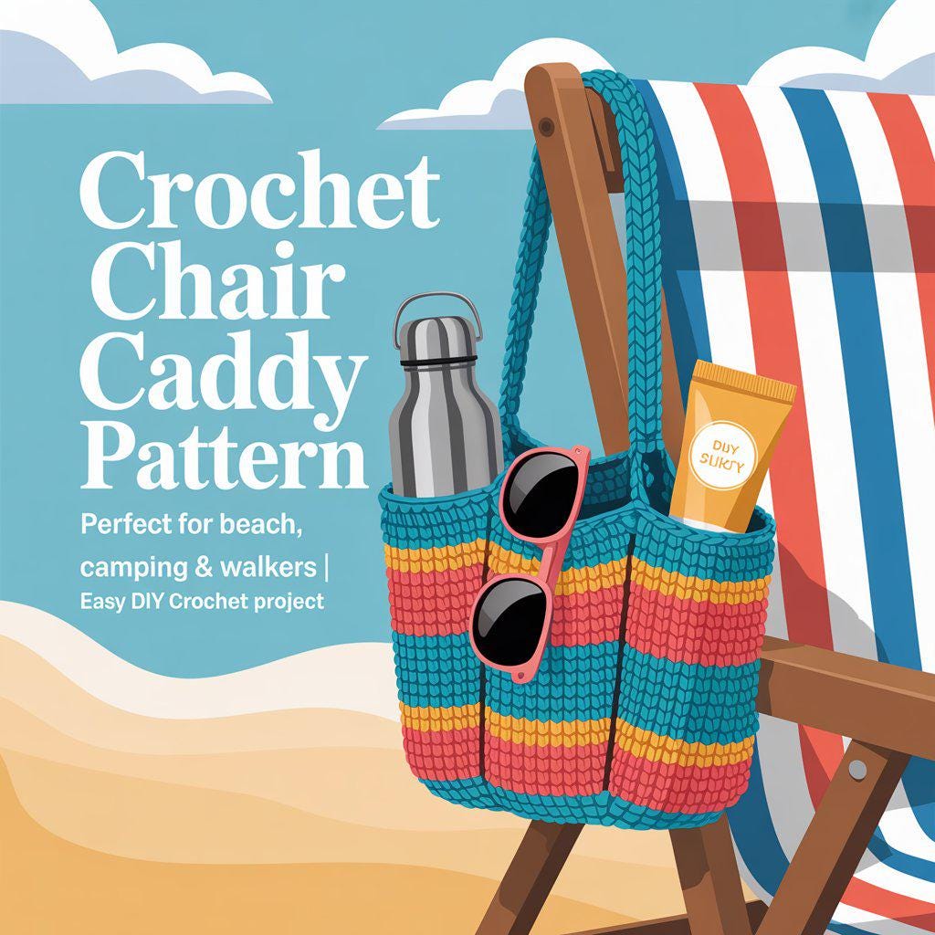 Crochet Chair Caddy Pattern: DIY Storage Organizer (PDF Pattern) - Etsy
