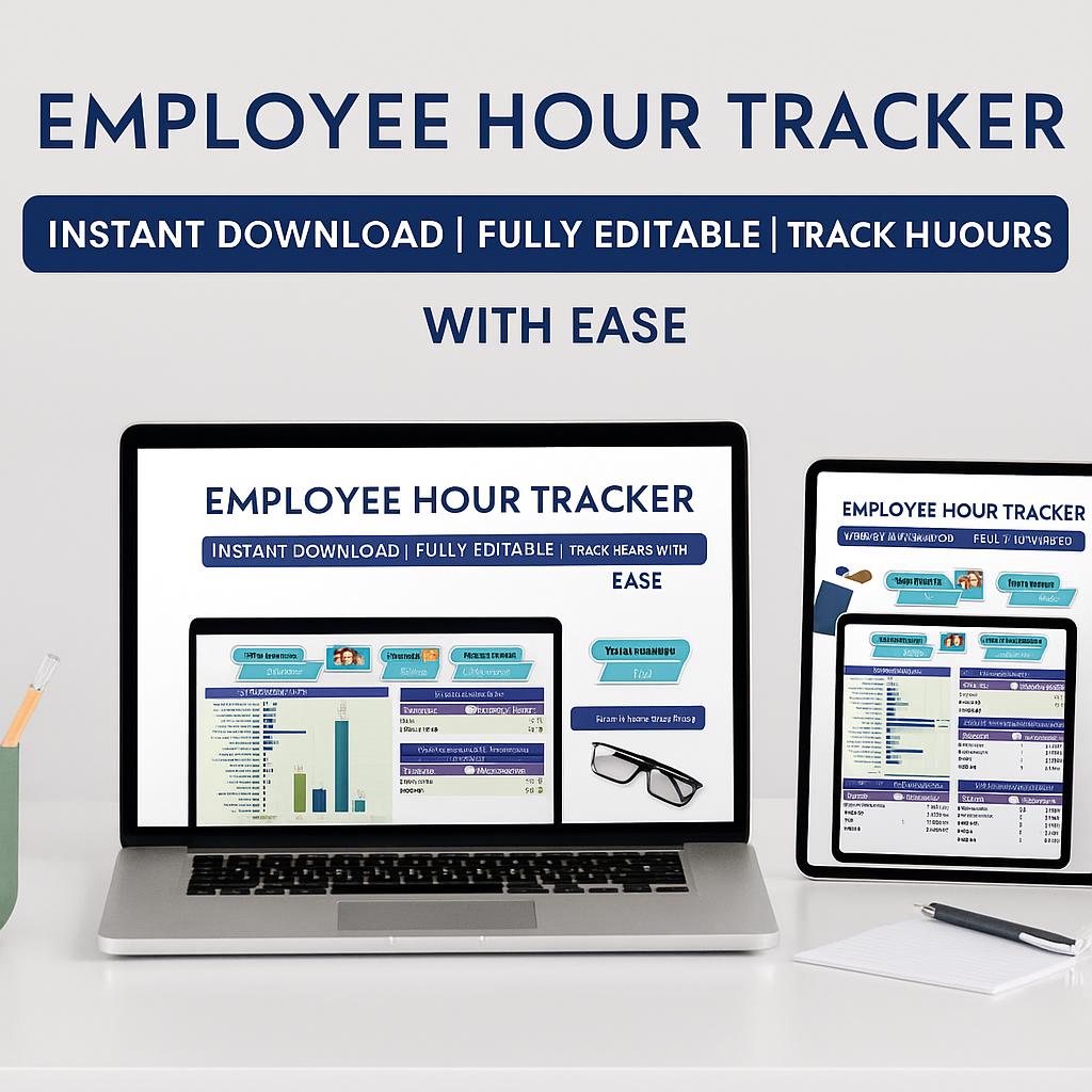 Employee Hour Tracker: Digital Timesheet Excel & Google Sheets ...
