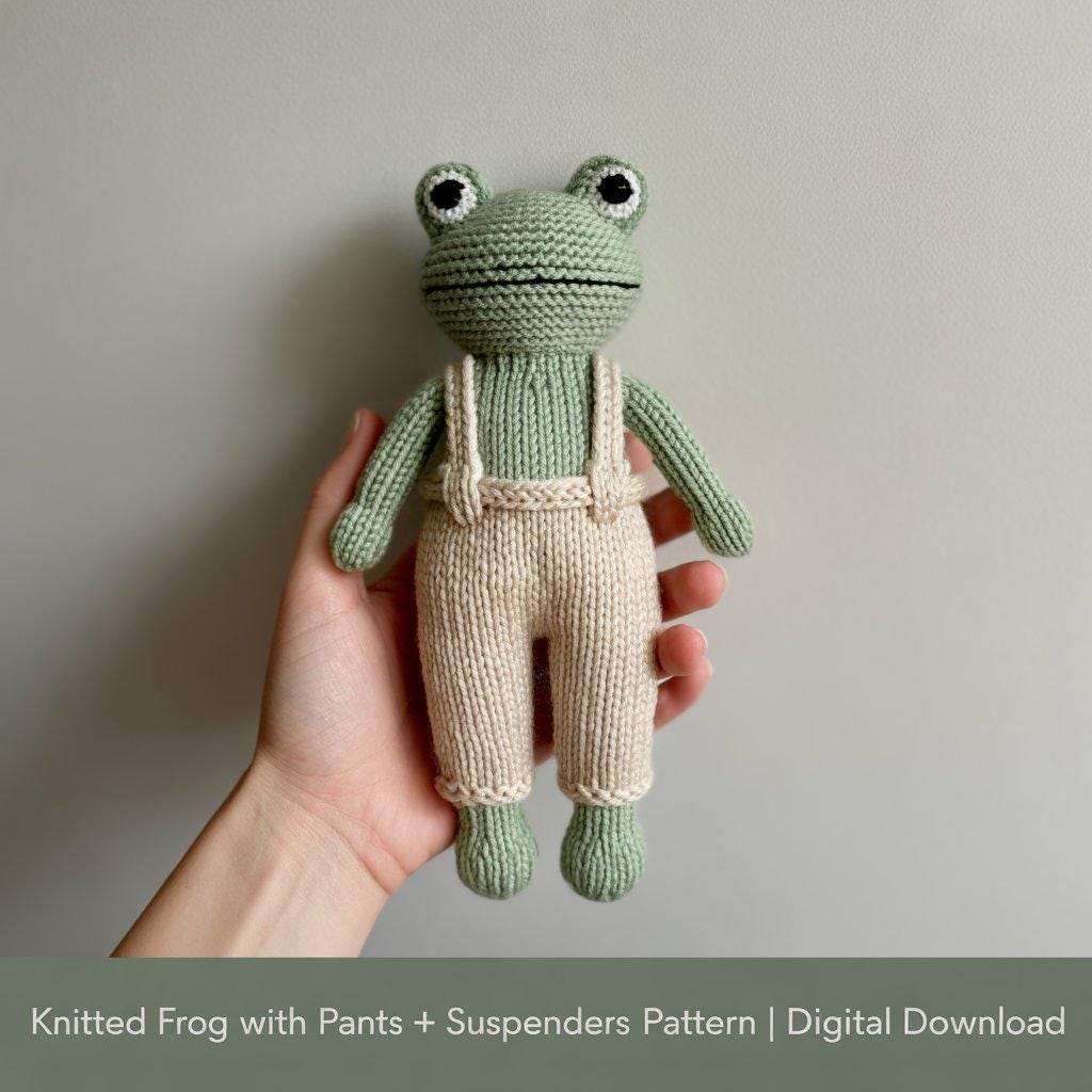Frog & Toad Knitting Pattern With Clothes | Stuffed Toy PDF + Word - Etsy