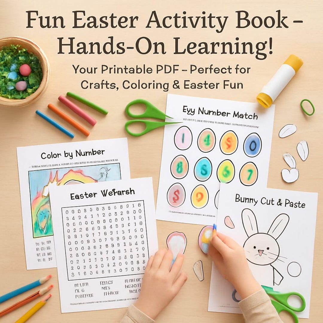 Fun Easter Activity Book | Printable Worksheets for Kids | Coloring ...