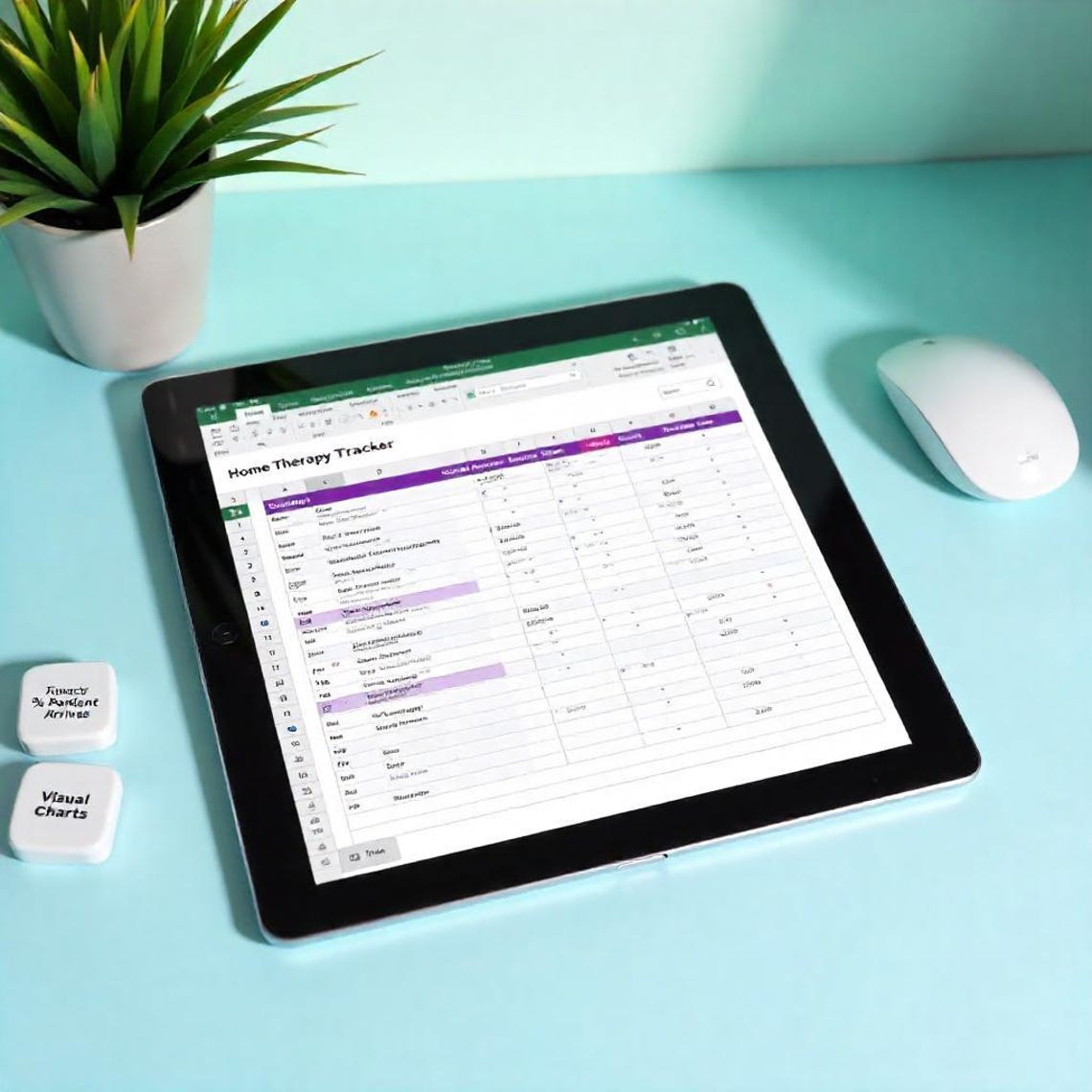 Home Therapy Tracker Excel Template: Rehab Schedule, Progress ...