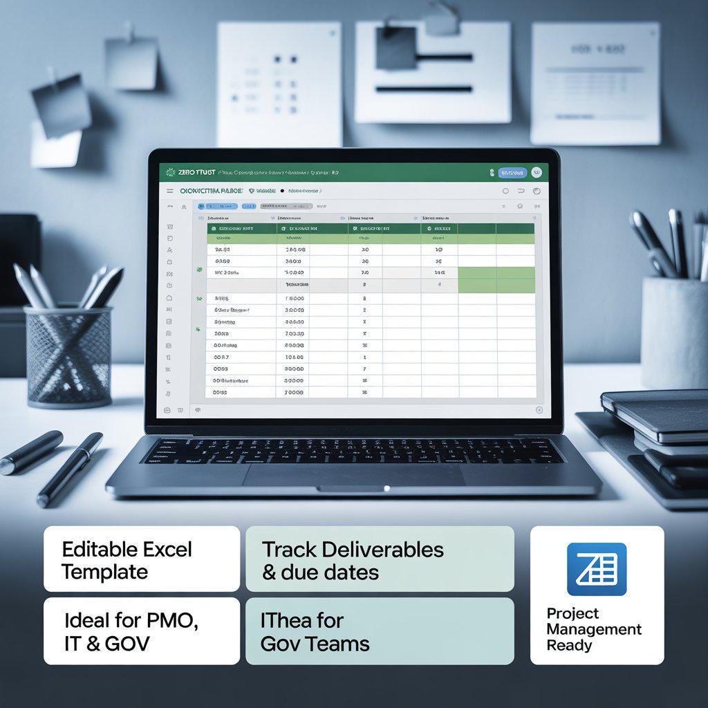 PMO Excel Tracker | Project Deliverables & Team Responsibility Template ...
