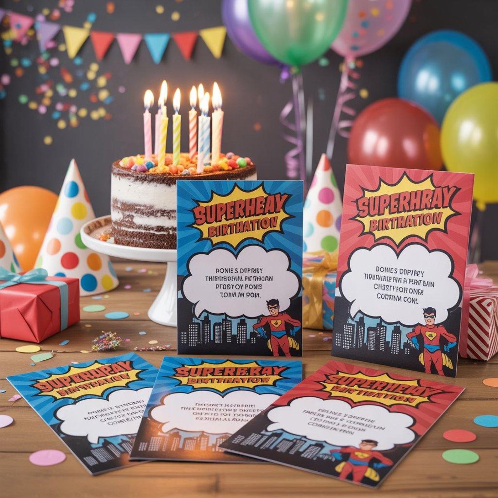 Superhero Birthday Party Invitation Editable Template - Etsy