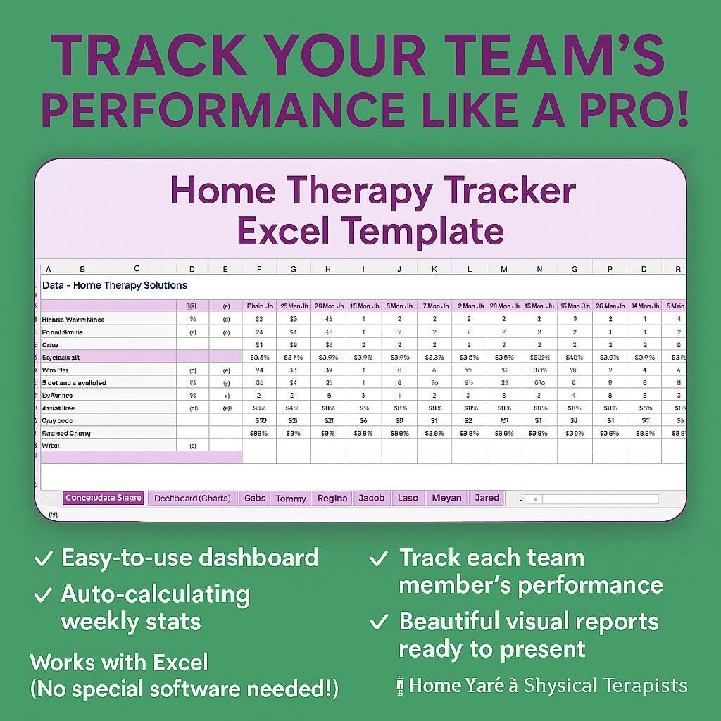 Home Therapy Tracker Excel Template: Rehab Schedule, Progress ...