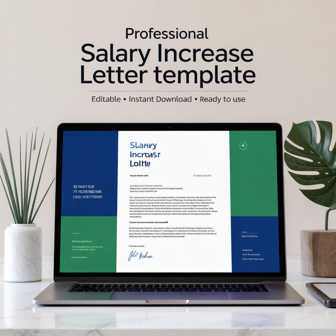 Salary Raise Request Letter Template: Editable Canva & Word (instant ...