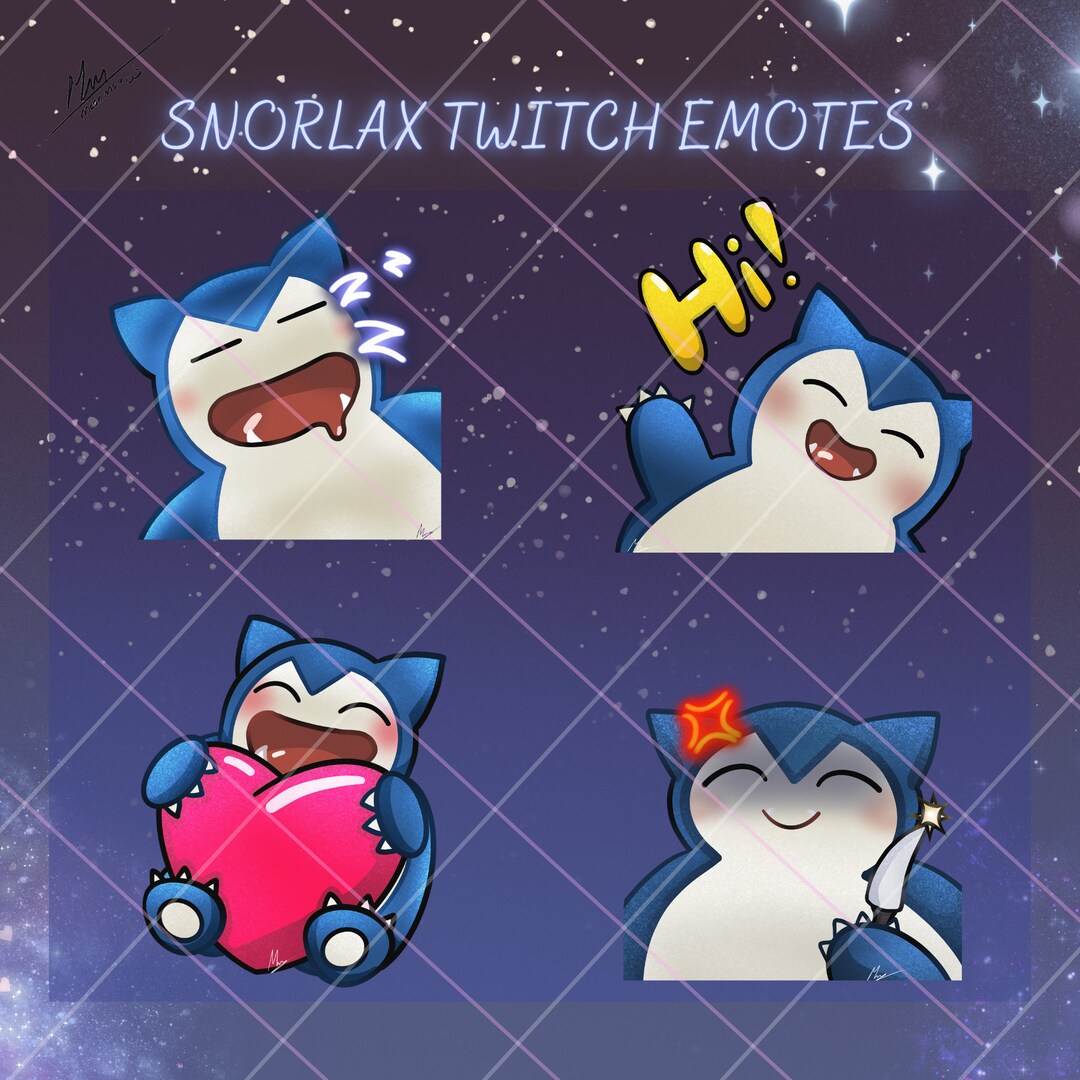 Cute Snorlax Twitch Emotes! Pack 1 - Etsy