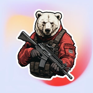 Sticker, Bear Sticker, Spec-ops Military Sticker, Combat Sticker, Water ...