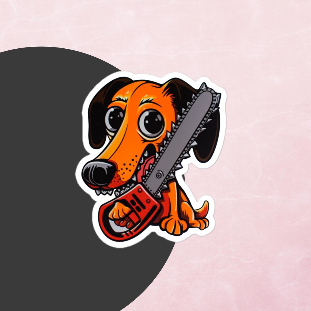 Sticker, Puppy Sticker, Sausage Dog Sticker, Funny Sticker, Water ...
