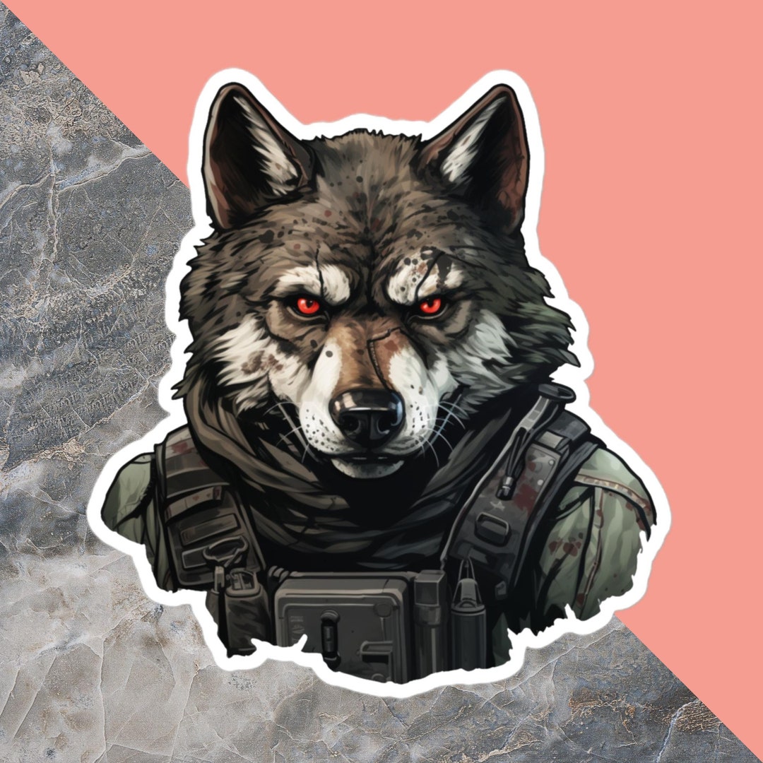 Sticker, Wolf Sticker, Spec-ops Military Sticker, Combat Sticker, Water ...