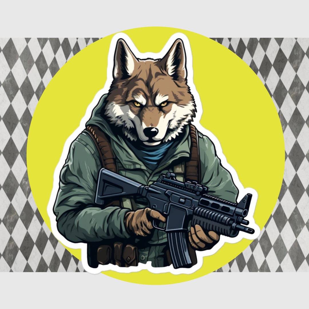 Sticker, Wolf Sticker, Spec-ops Military Sticker, Combat Sticker, Water ...