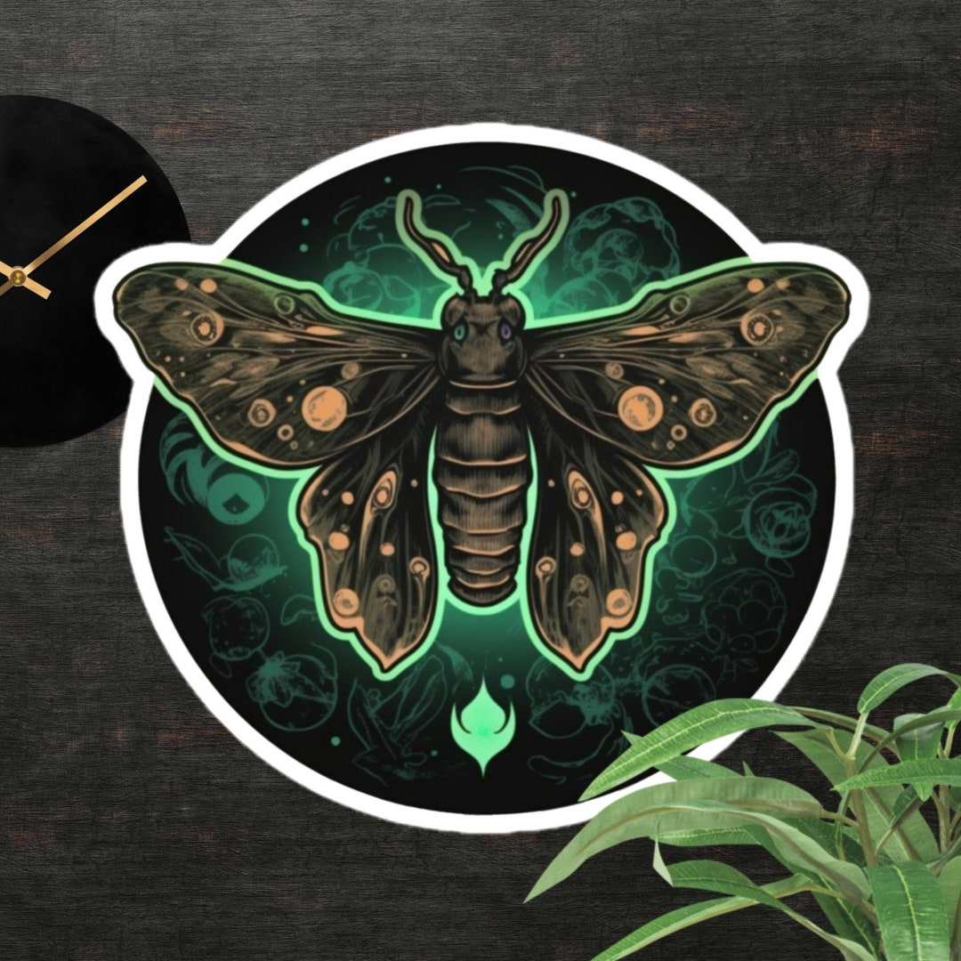 Moth Sticker, Sorcerer Moth Sticker, Creepy Sticker, Animal Sticker ...