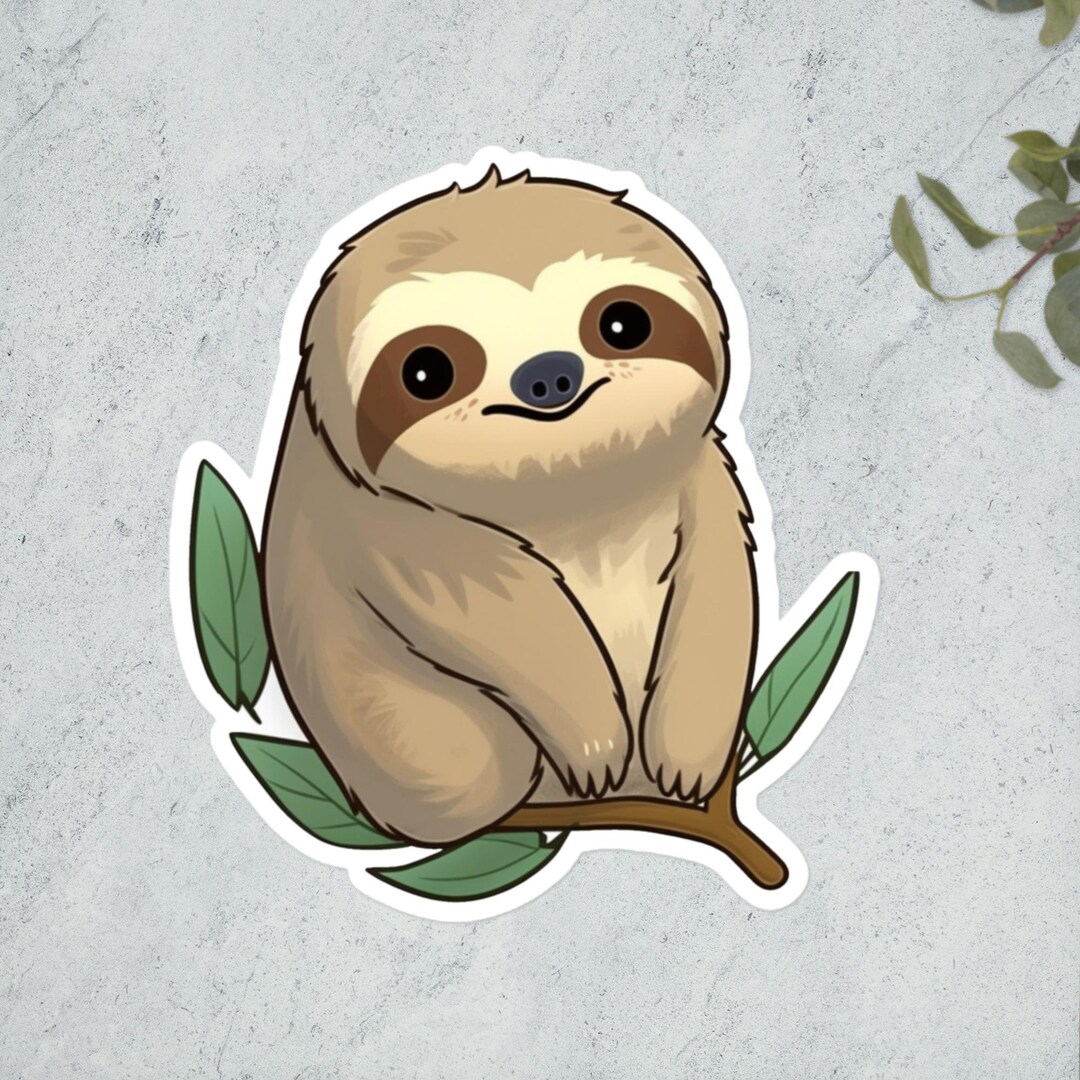 Sticker, Cute Animal Sticker, Sloth Sticker, Weird Animal Sticker, Car ...