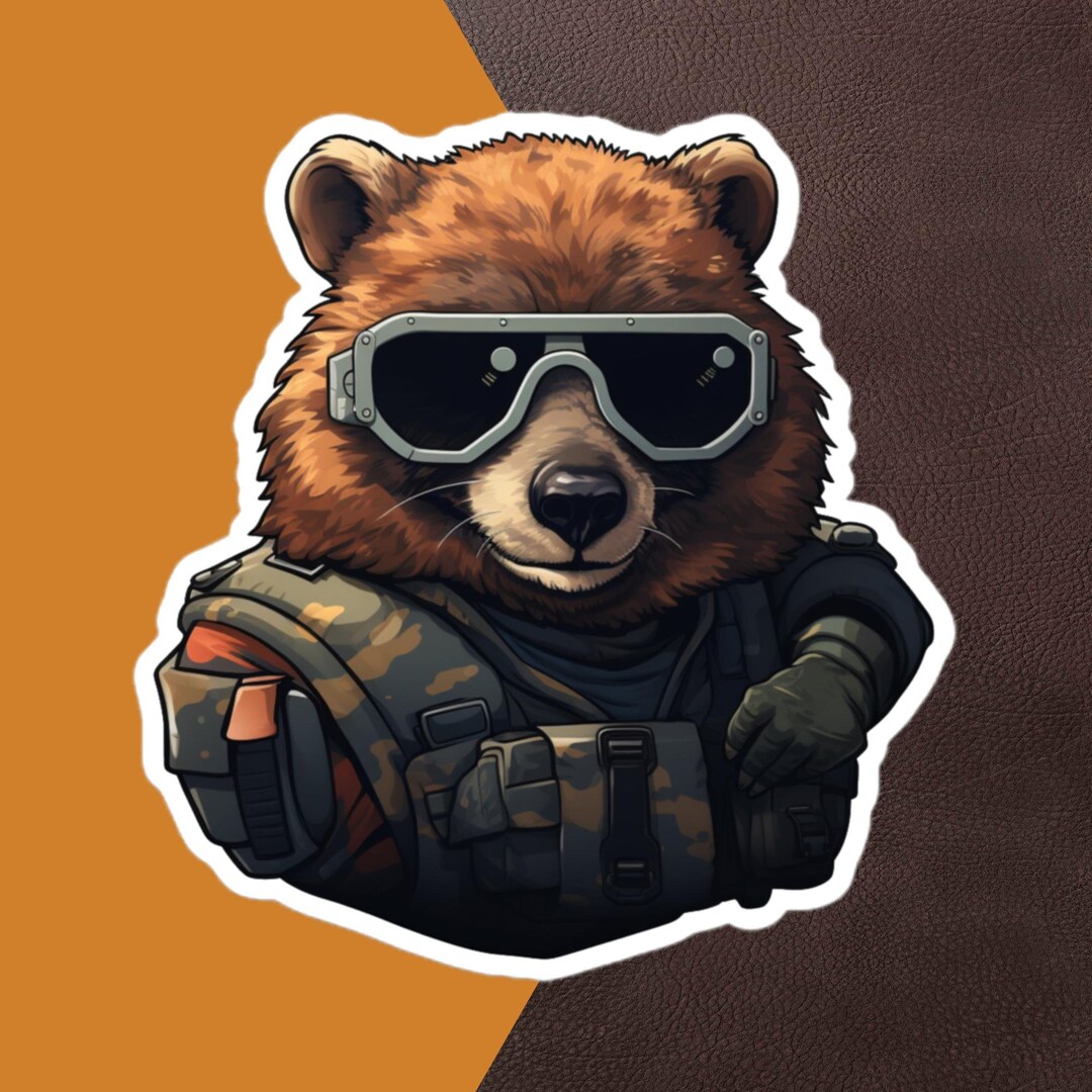 Sticker, Bear Sticker, Spec-ops Military Sticker, Combat Sticker, Water ...