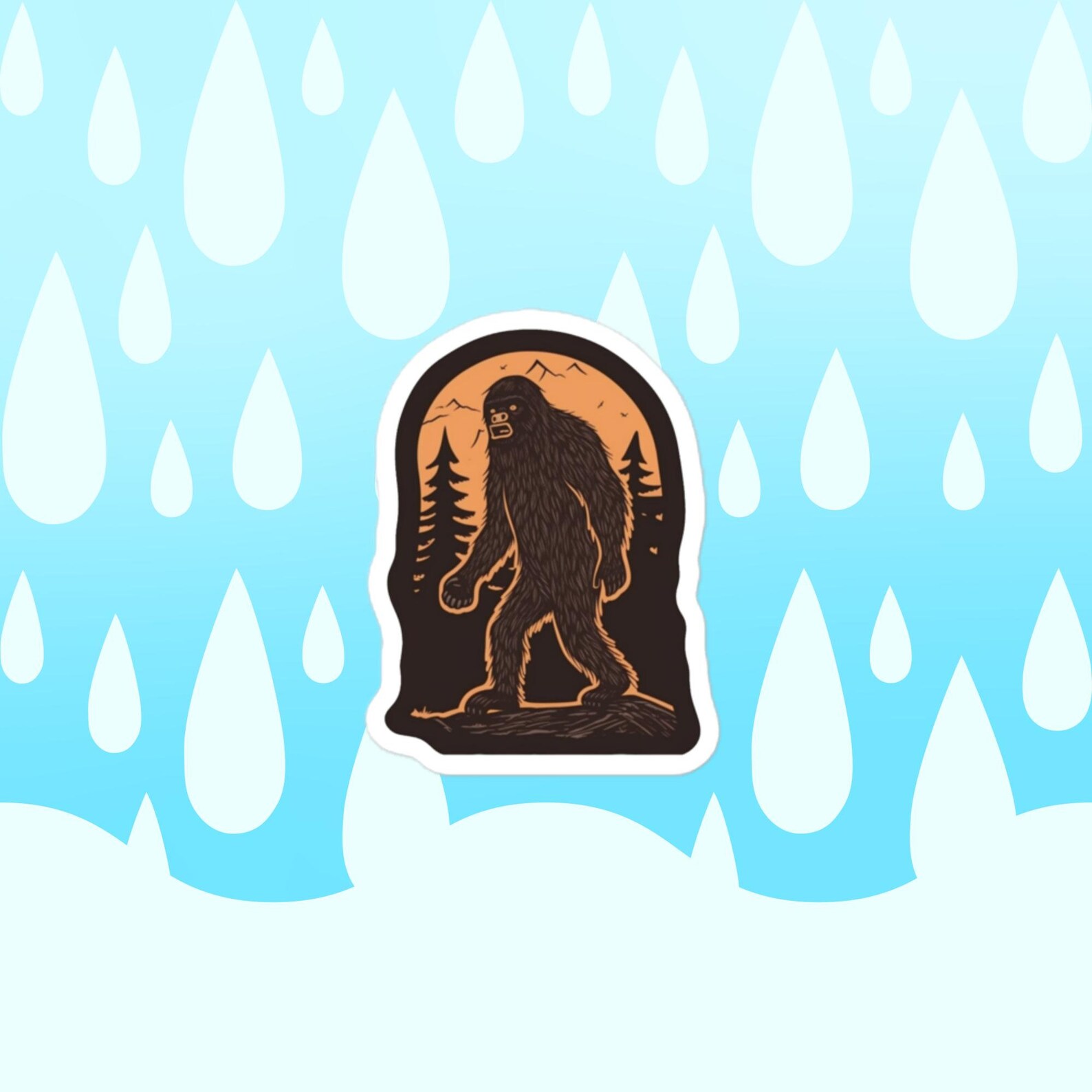 Sticker, Sasquatch Sticker, Bigfoot Sticker, Camping Sticker, Car ...