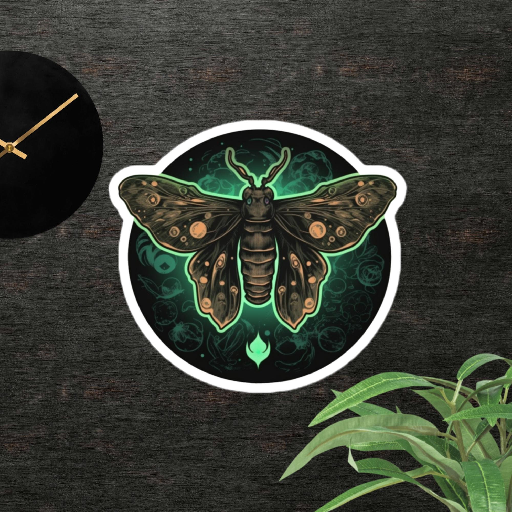 Moth Sticker, Sorcerer Moth Sticker, Creepy Sticker, Animal Sticker ...