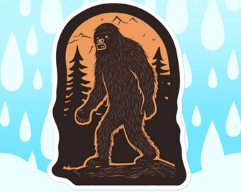 Squatch Hunter Kiss-cut Sticker Cryptid Sticker Sasquatch - Etsy