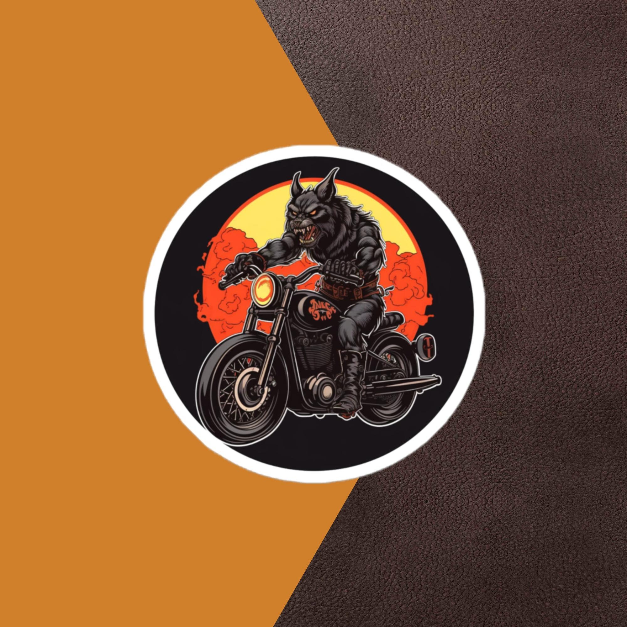 Sticker, Wolf Sticker, Rider Sticker, Chopper Sticker, Motorbike ...