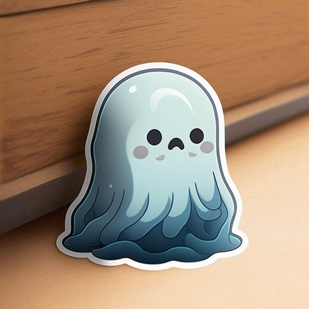 Cute Ghost Sticker, Super Natural Sticker, Sweet Sticker, Water Bottle ...