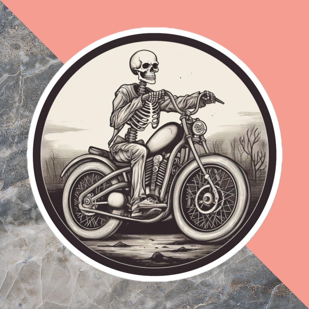 Sticker, Skeleton Sticker, Chopper Sticker, Motorbike Sticker, Car ...