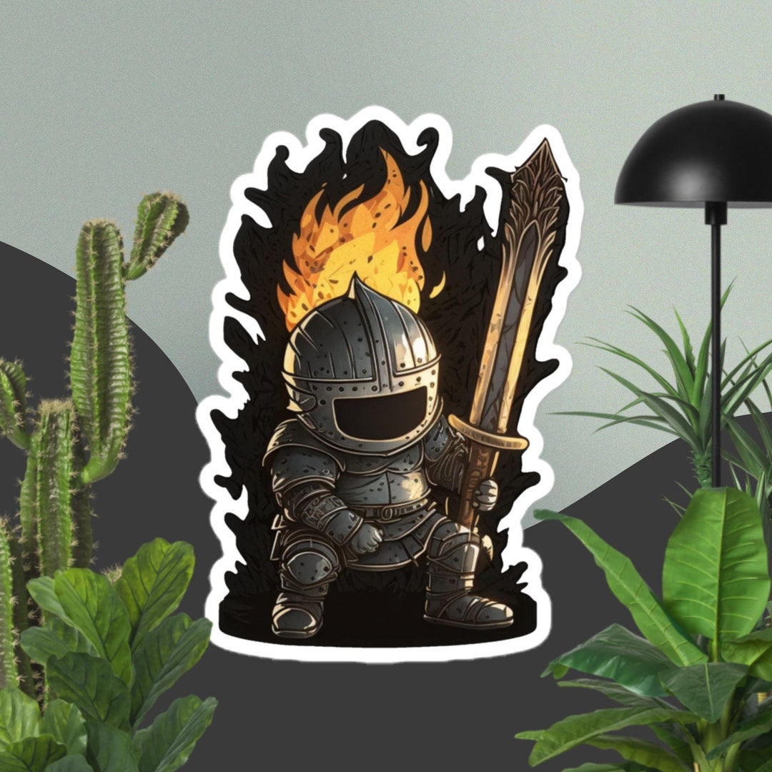 Dark Souls Knight Sticker, Cute Sticker, Warrior Sticker, Video Game ...