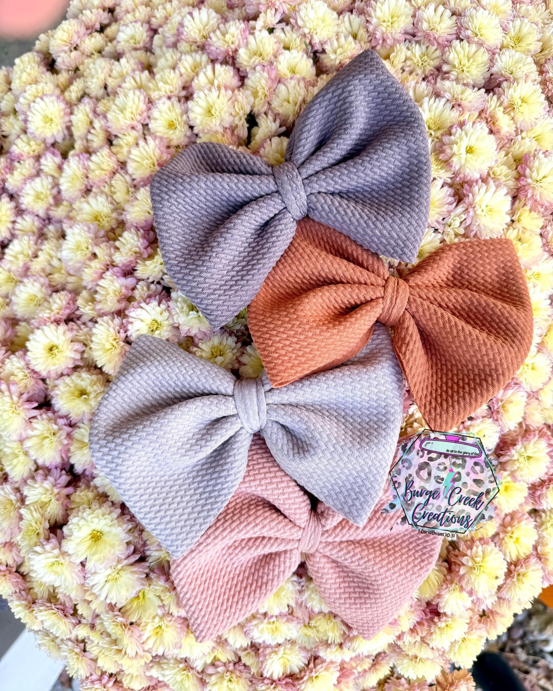 Girls Fall Hair Bow, 5 Inch Hair Bows, Fall Hair Bows, Solid Hair Bows ...