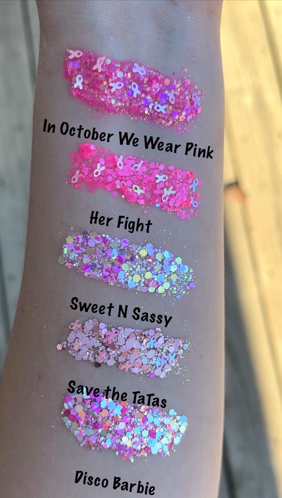 Pink Hair and Body Glitter, Girls Hair Glitter, Cancer Awareness ...