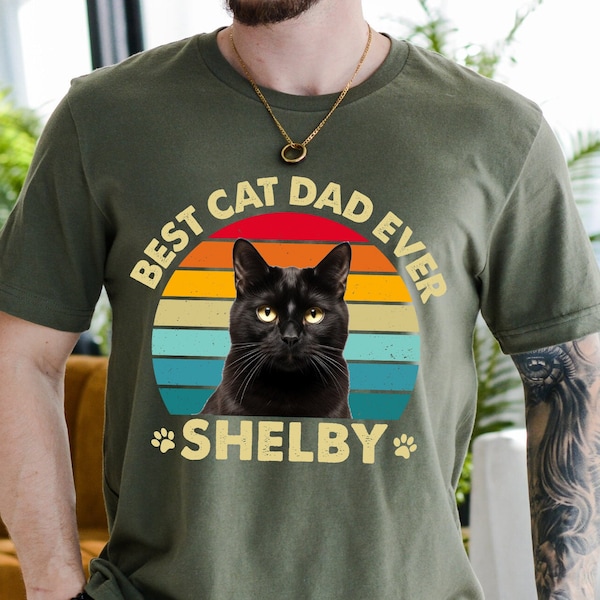 Personalized Cat Dad Shirt With Pet Photo, Custom Gifts For - 60+ Gift ...