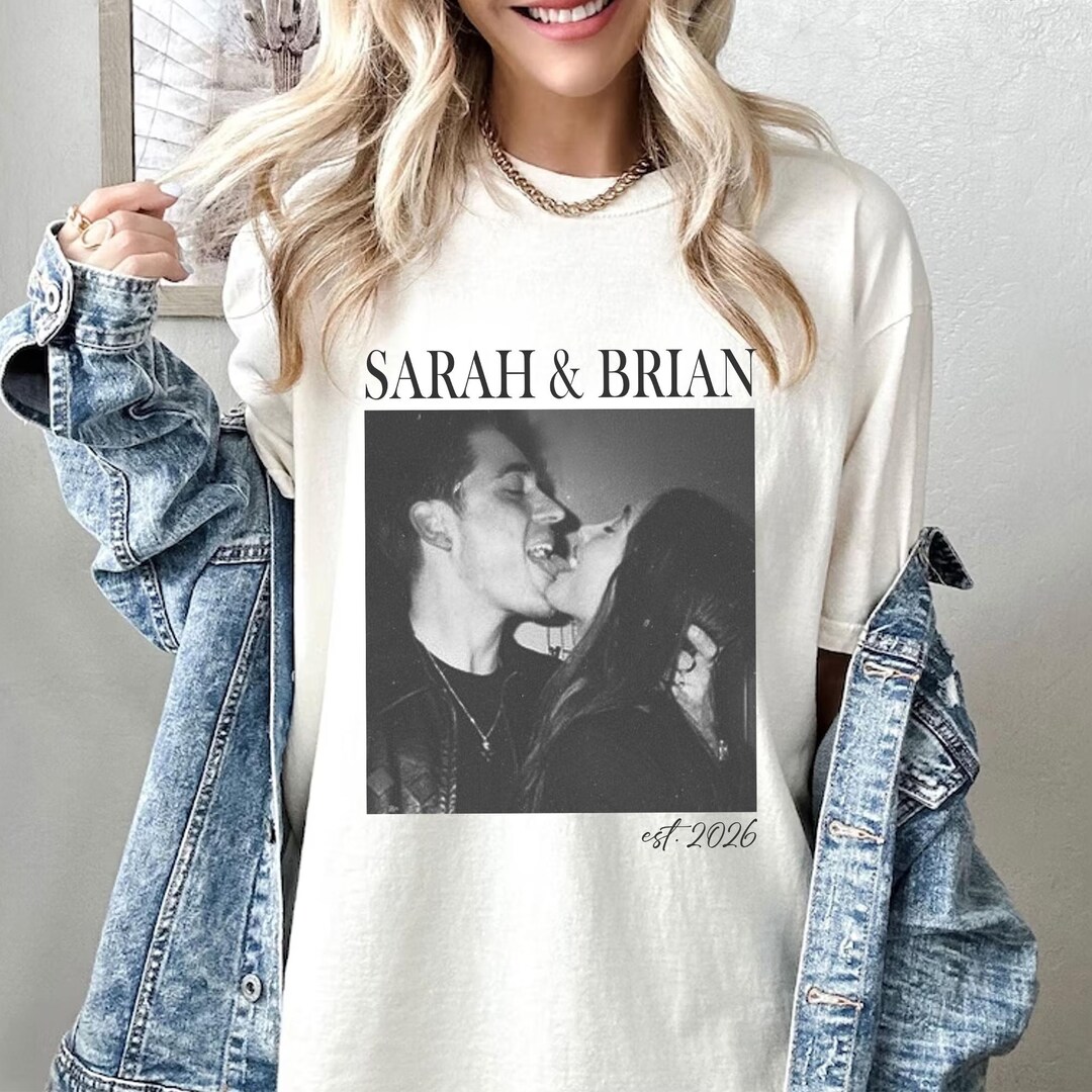 Personalized Couple Shirt, Custom Vintage Photo Comfort Colors Shirt ...