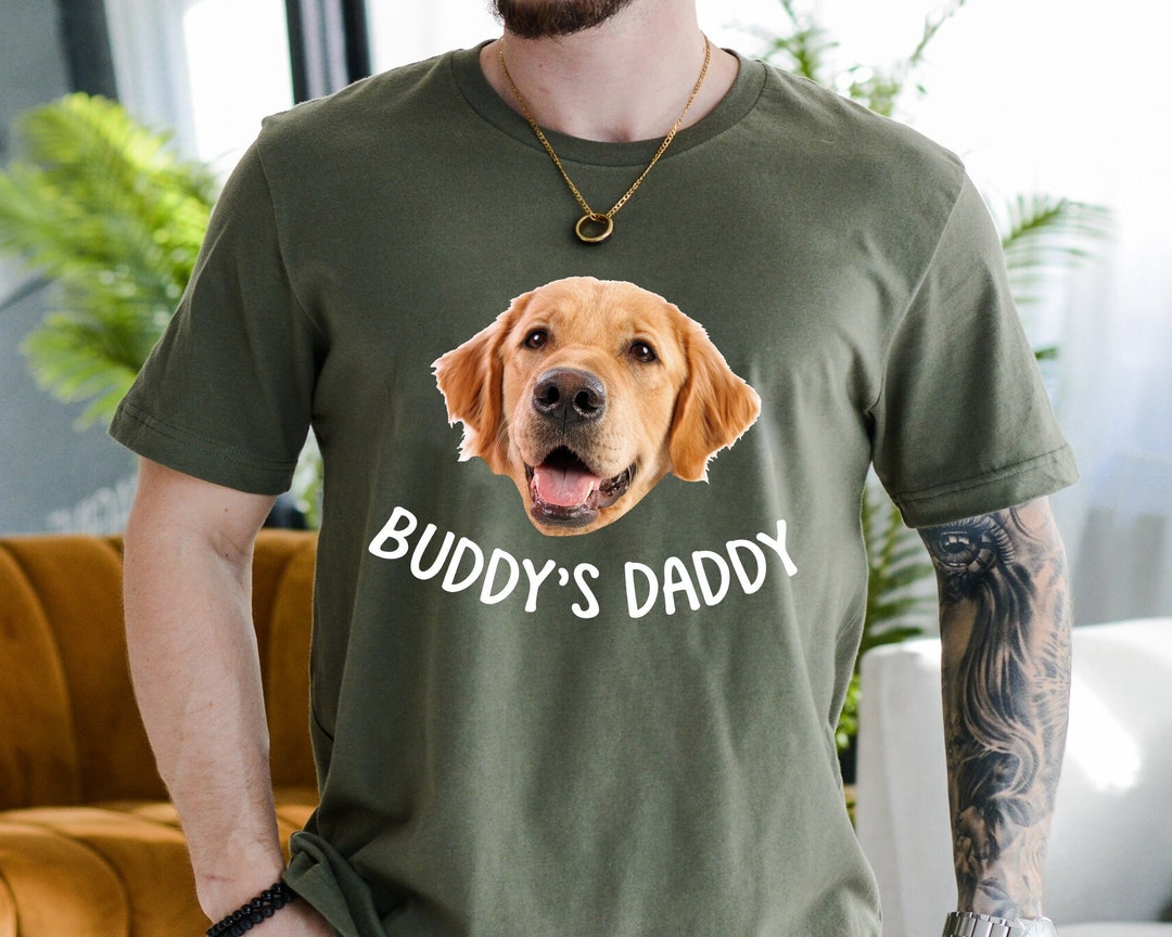 Personalized Dad Shirt With Dog Photo, Custom Dog Shirt for Daddy, Dog ...