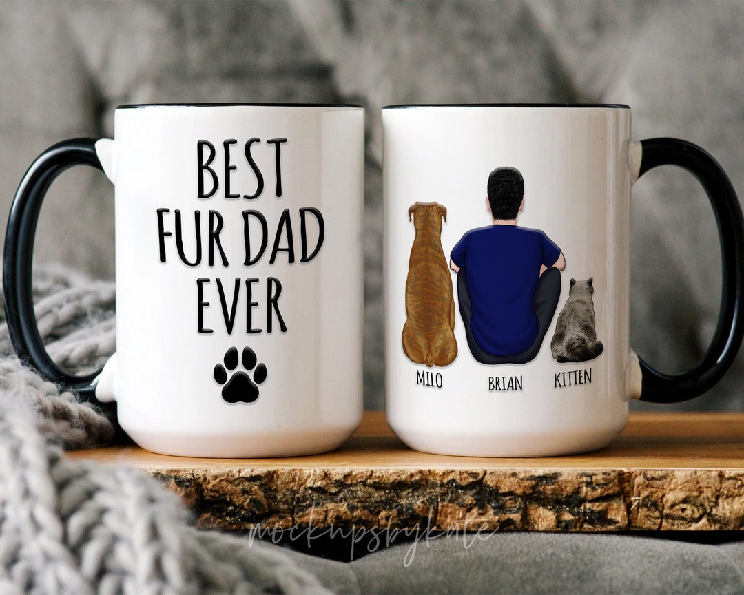 Fathers Day Mug for Pet Lovers, Dog Dad Mug, Cat Dad Coffee Mug, Best ...