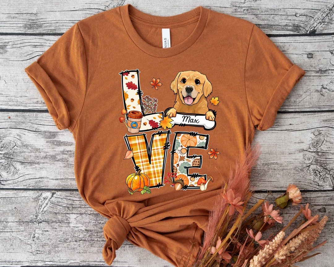Personalized Fall Shirt for Dog Lovers Custom Dog Shirts Dog - Etsy