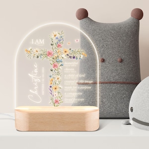 Baptism Night Light for Baby, Baby Gift Personalized, Baptism Gift ...