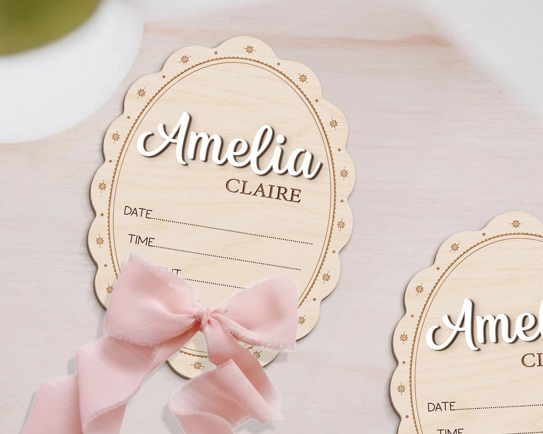 Newborn Birth Announcement Sign, Custom Baby Arrival Sign for Hospital ...