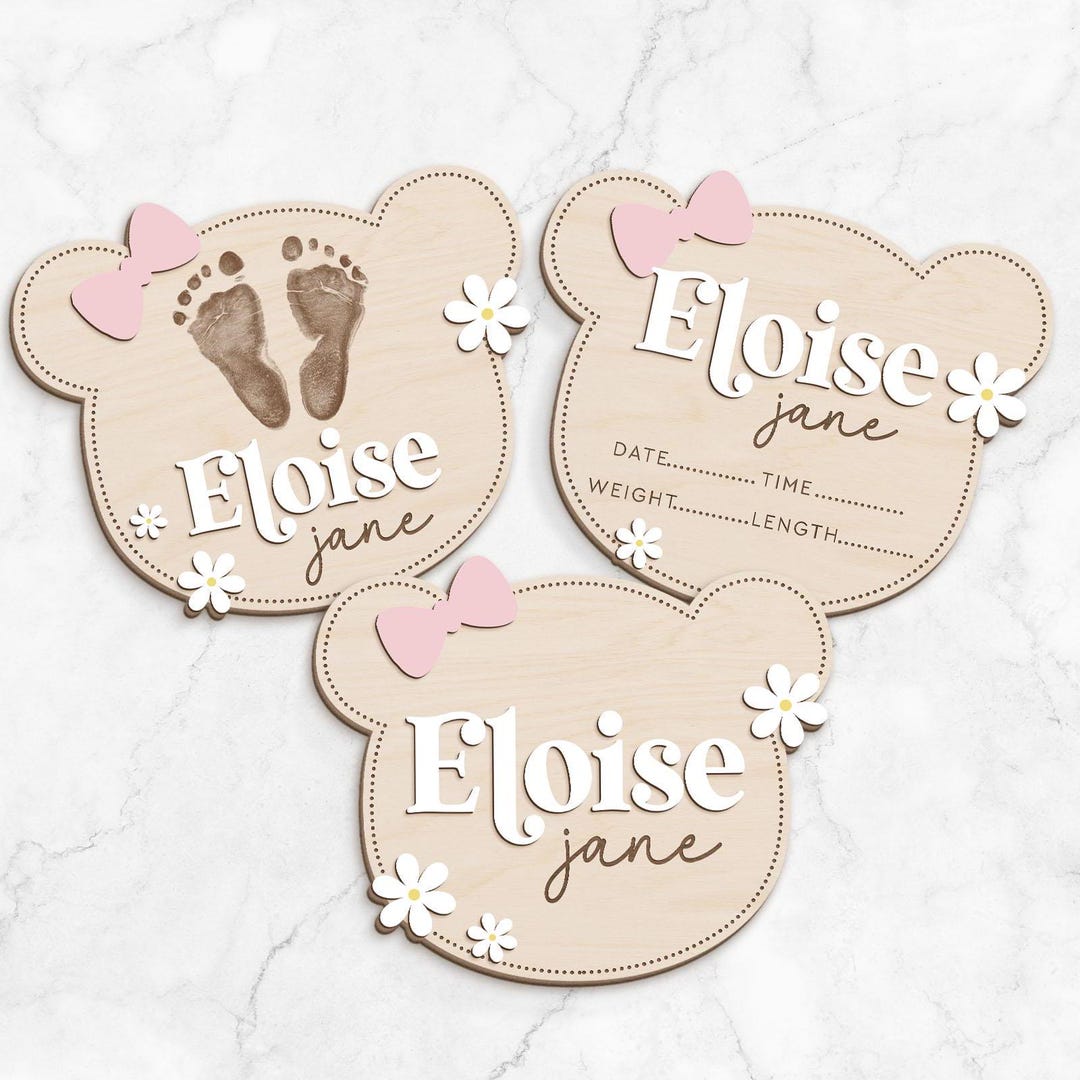 Custom Baby Name Sign, Birth Stats Sign, Baby Announcement Sign, Baby ...