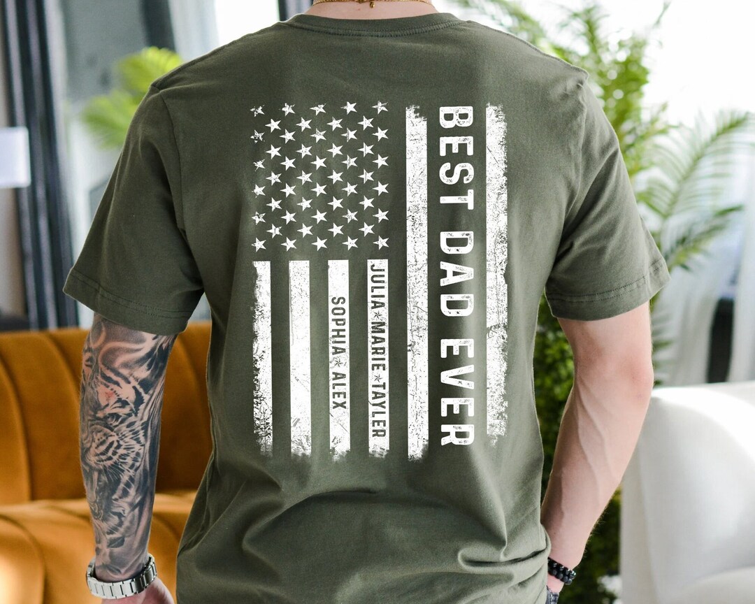 Custom Dad Shirt With Kids Names, Best Dad Ever Gift - Etsy