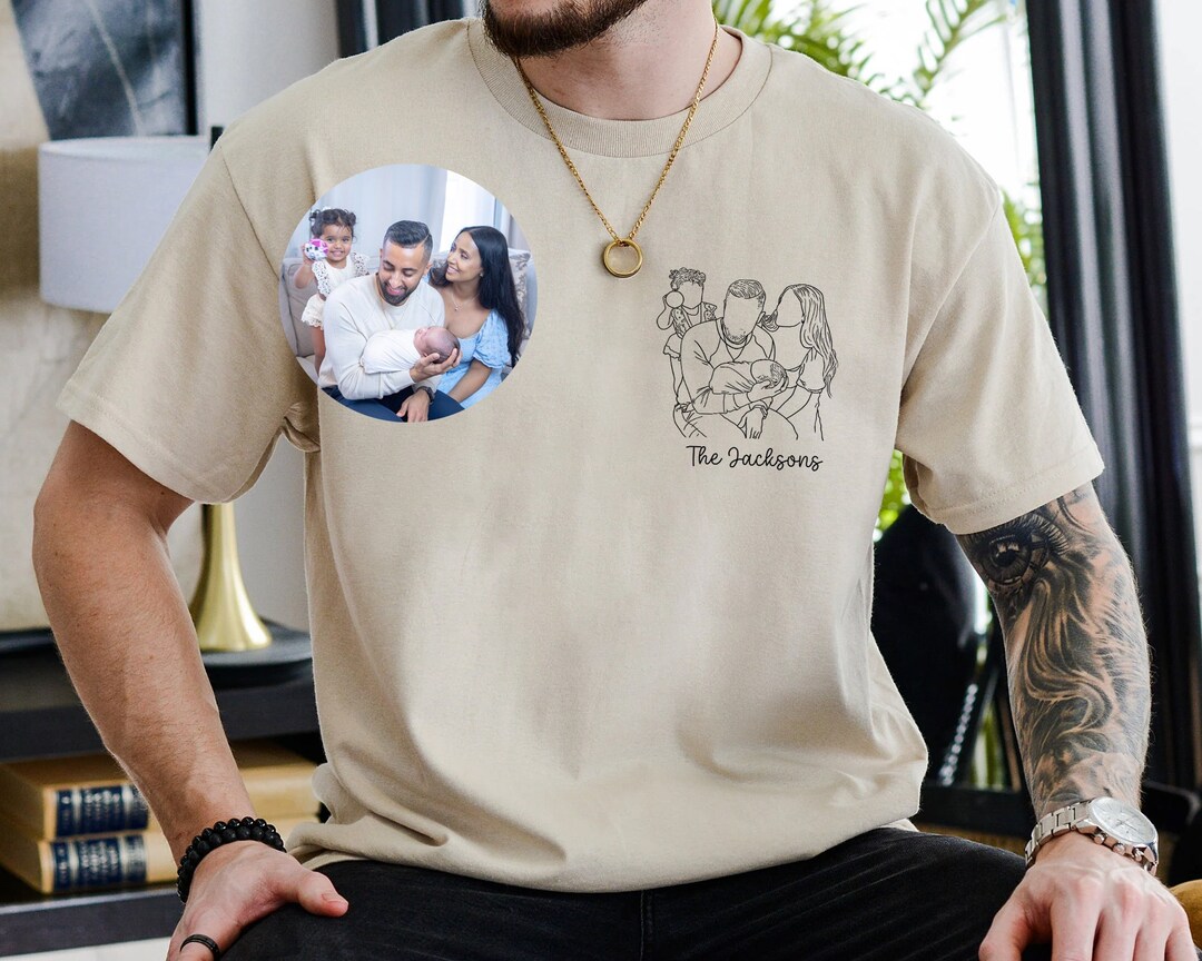 Custom Family Portrait Shirt, Personalized Family Shirt Gifts, Wedding ...